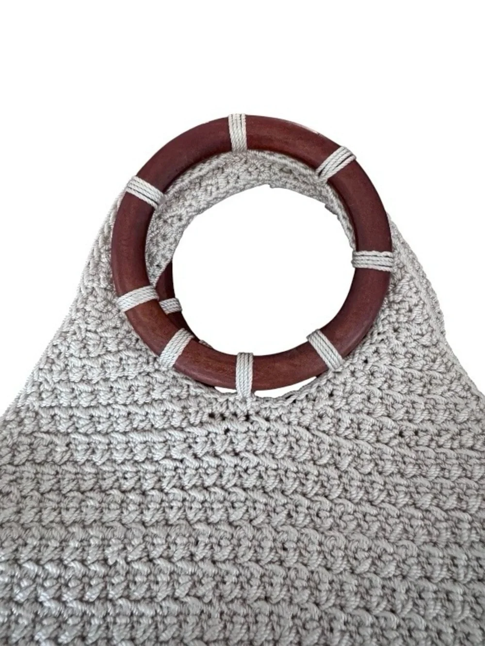 The Sak | Bags | The Sak Crochet Handbag Wooden Ring Handles Ivory Boho ...